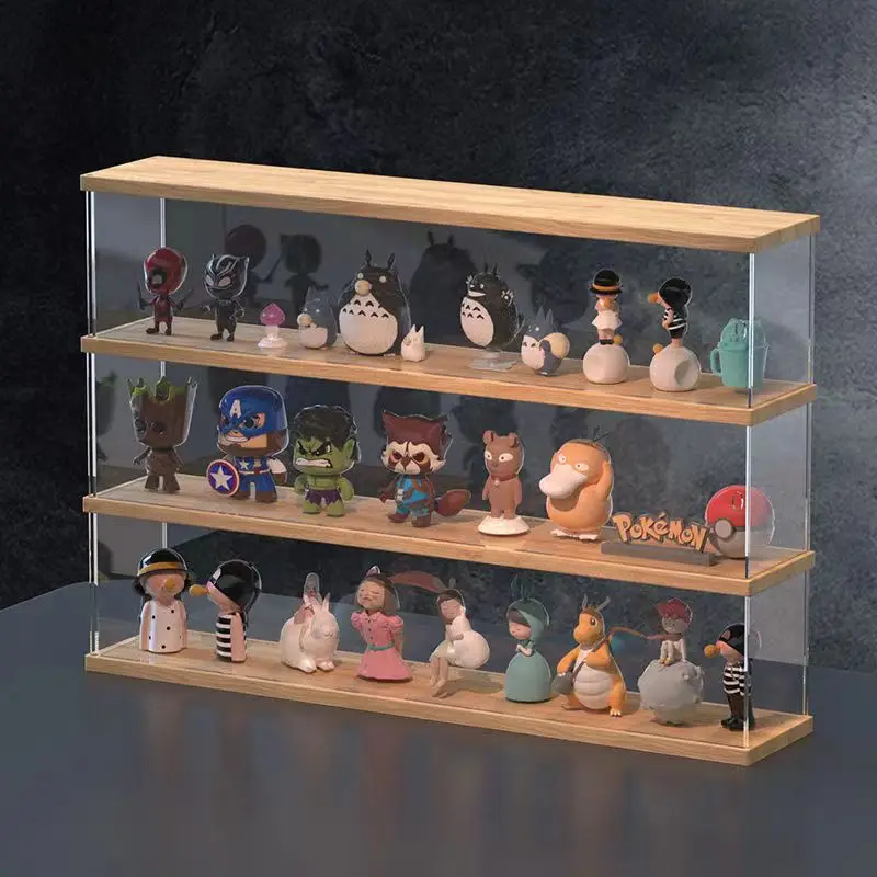 1-3-Tiers-Clear-Acrylic-Assemble-Display-Cabinet-for-Toy-Model-Clay ...