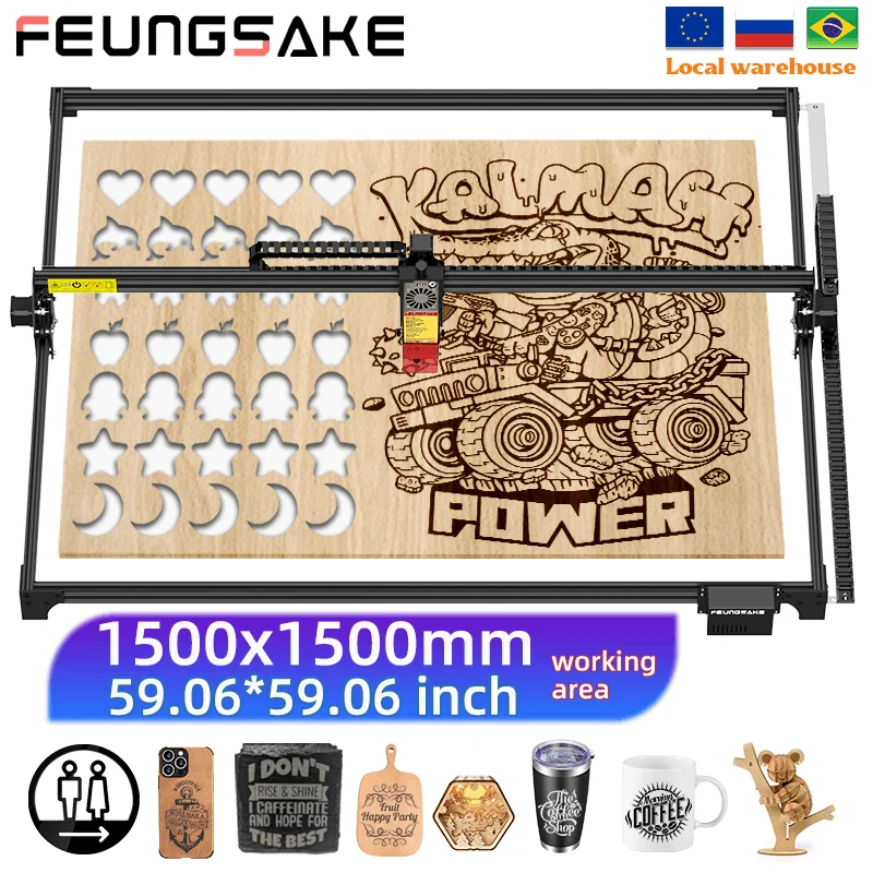FEUNGSAKE Large Laser Engraving Machine For Wood Working Area ...
