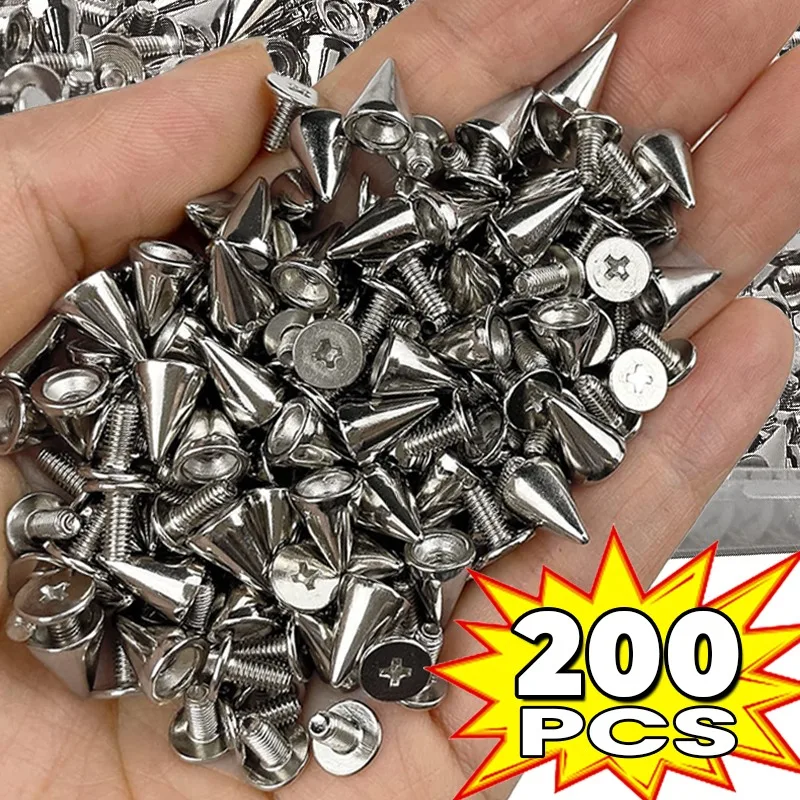 Metal-Round-Cone-Rivets-for-DIY-Leather-Silver-Cone-Studs-and-Spikes ...