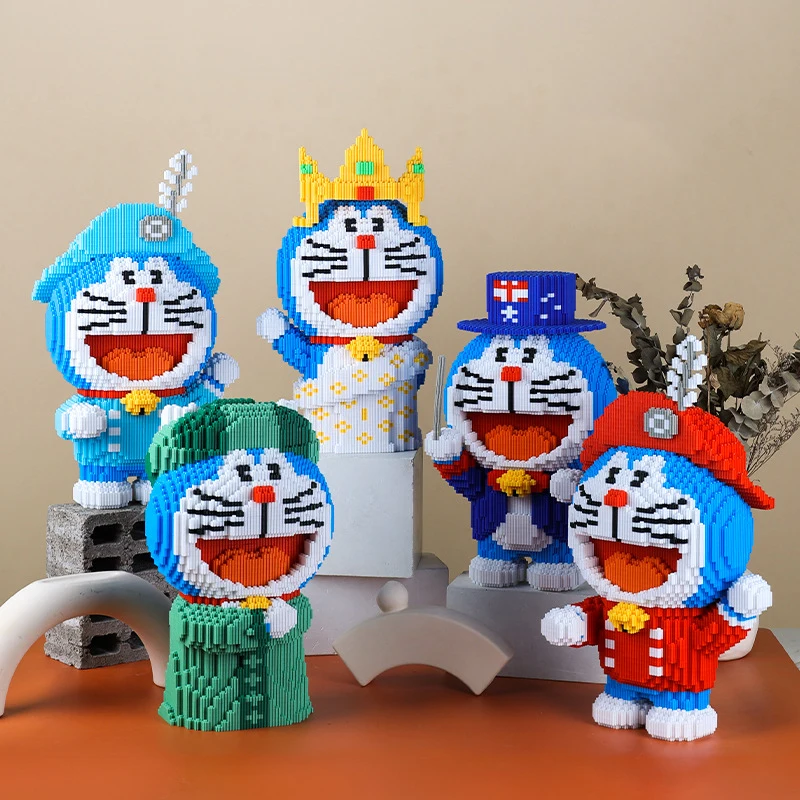 82cm Big Cowboy Doraemon Building Block Cartoon 96cm Nobita Model ...