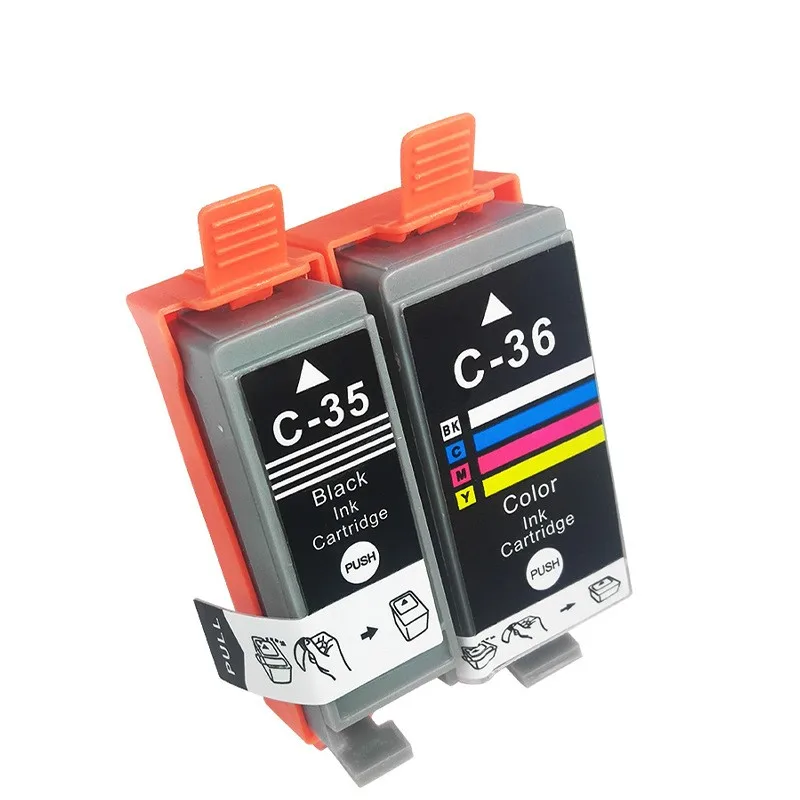 Ink Cartridge PGI-35 PGI35 CLI-36 CLI36 Color Compatible Printer Ink ...