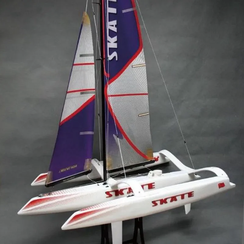 RC-Trimaran-Sailing-Model-Electric-Remote-Control-Sailing-SKATE1000-Model-Fiberglass-Hull-Yacht ...