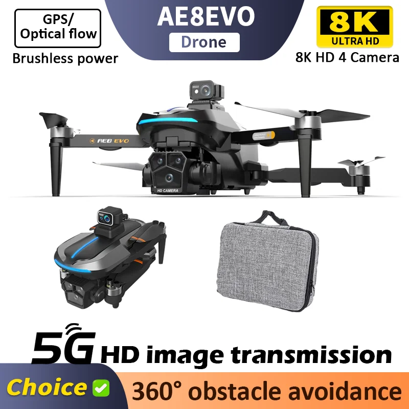 AE8EVO-GPS-Brushless-Drone-With-HD-Four-Camera-FPV-UAV-360-Intelligent ...