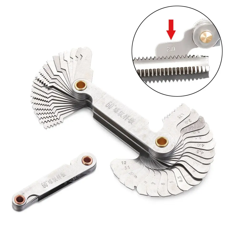 55/60 Degree Metric Inch Thread Plug Gauge Gear Tooth Screw Pitch ...
