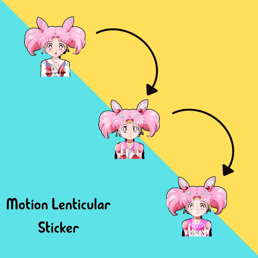 Anime Figure Chibiusa Kawaii Cute Girl Motion Magic Stickers Creative ...