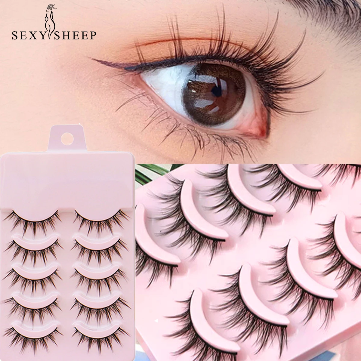 5-Pairs-Manga-Lashes-Cos-Dance-Performance-Eyelash-Handmade-Eyelashes ...