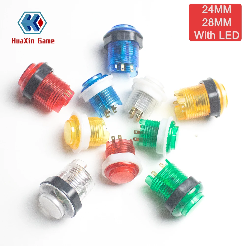 Arcade Button 30mm Full Color 5V Illuminated Push Button Built in ...