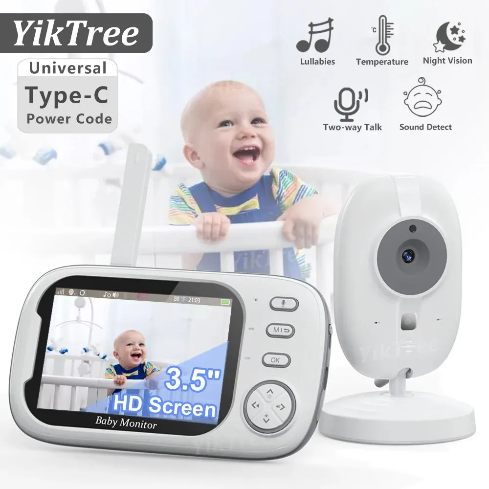 3.5 Inch Wireless Video Baby Monitor Mother Kids Two-way Audio Baby ...