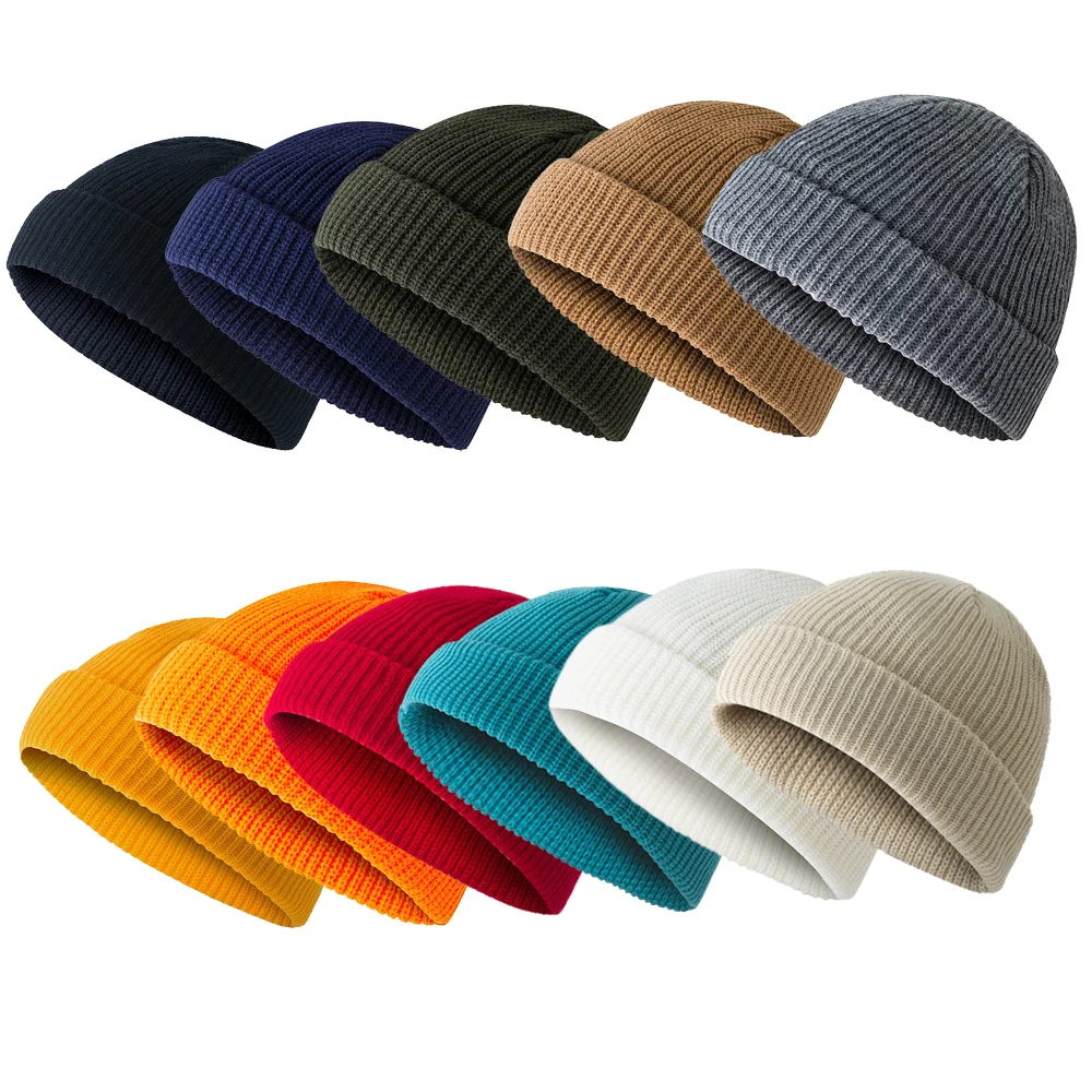 20 Colors Winter Warm Casual Short Thread Hip Hop Beanies Hat Korean ...