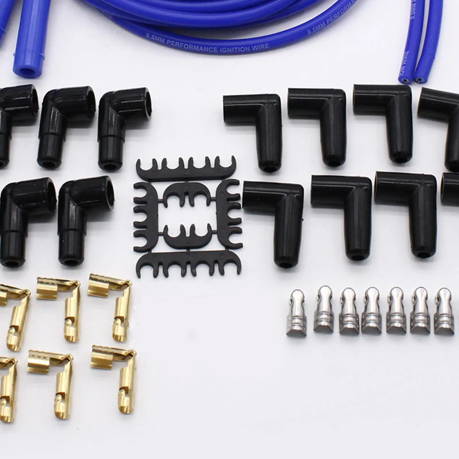 Universal-8mm-Ignition-Wire-Set-Spark-Plug-Cable-180-Degree-Boots ...