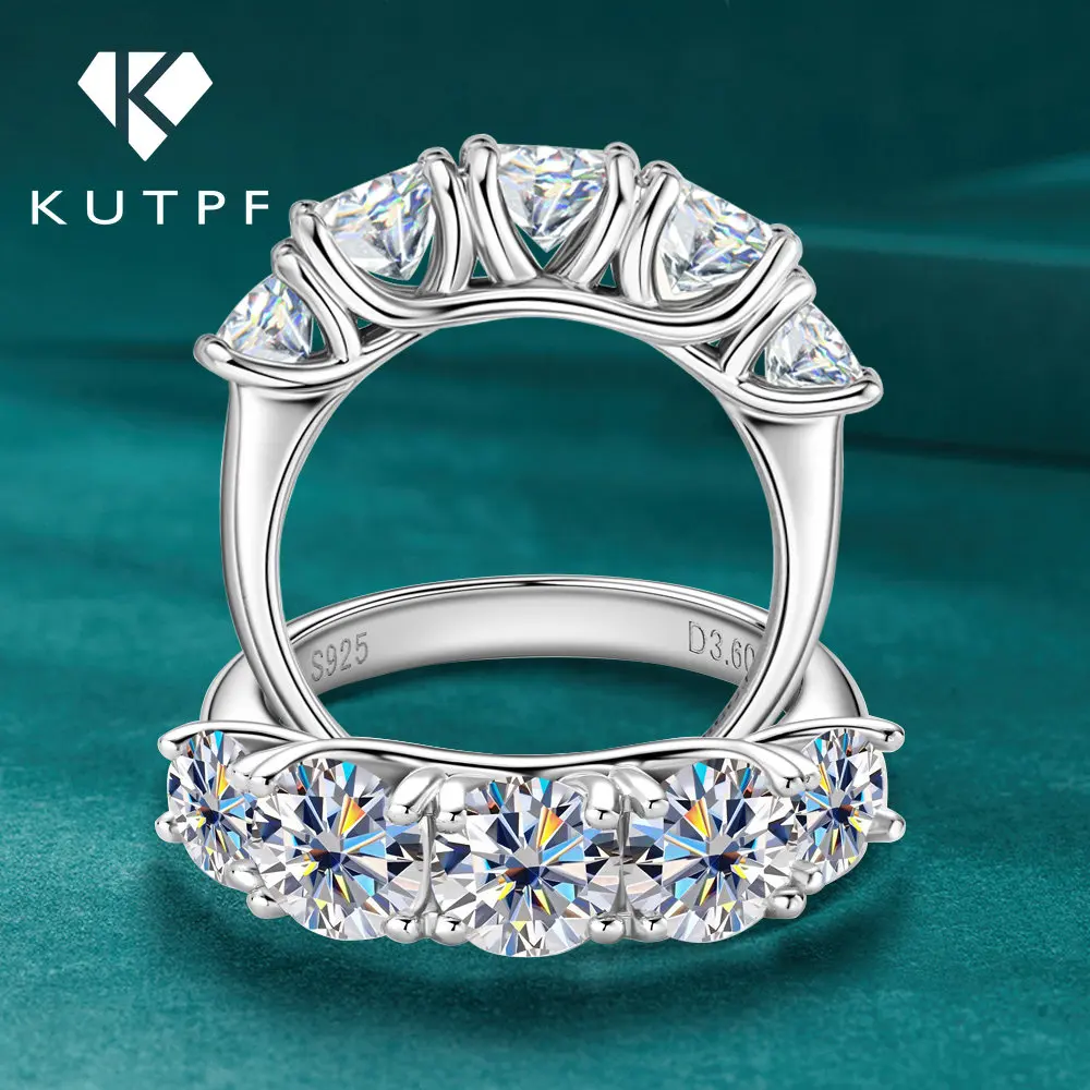 925 Sterling Silver Engagement Row Ring | 925 Sterling Silver Diamond ...