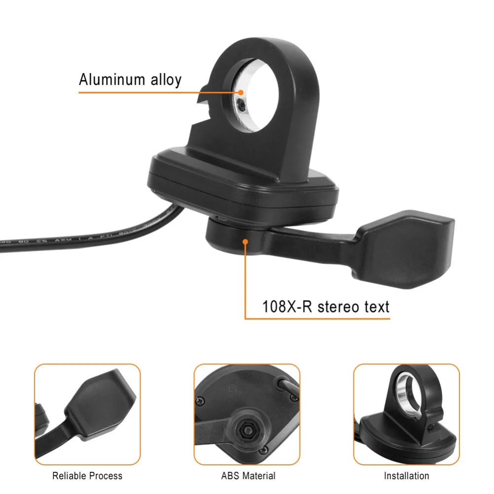 Electric Bicycle Accelerator 12V To 72V 8-inch 108X Thumb Throttle ...