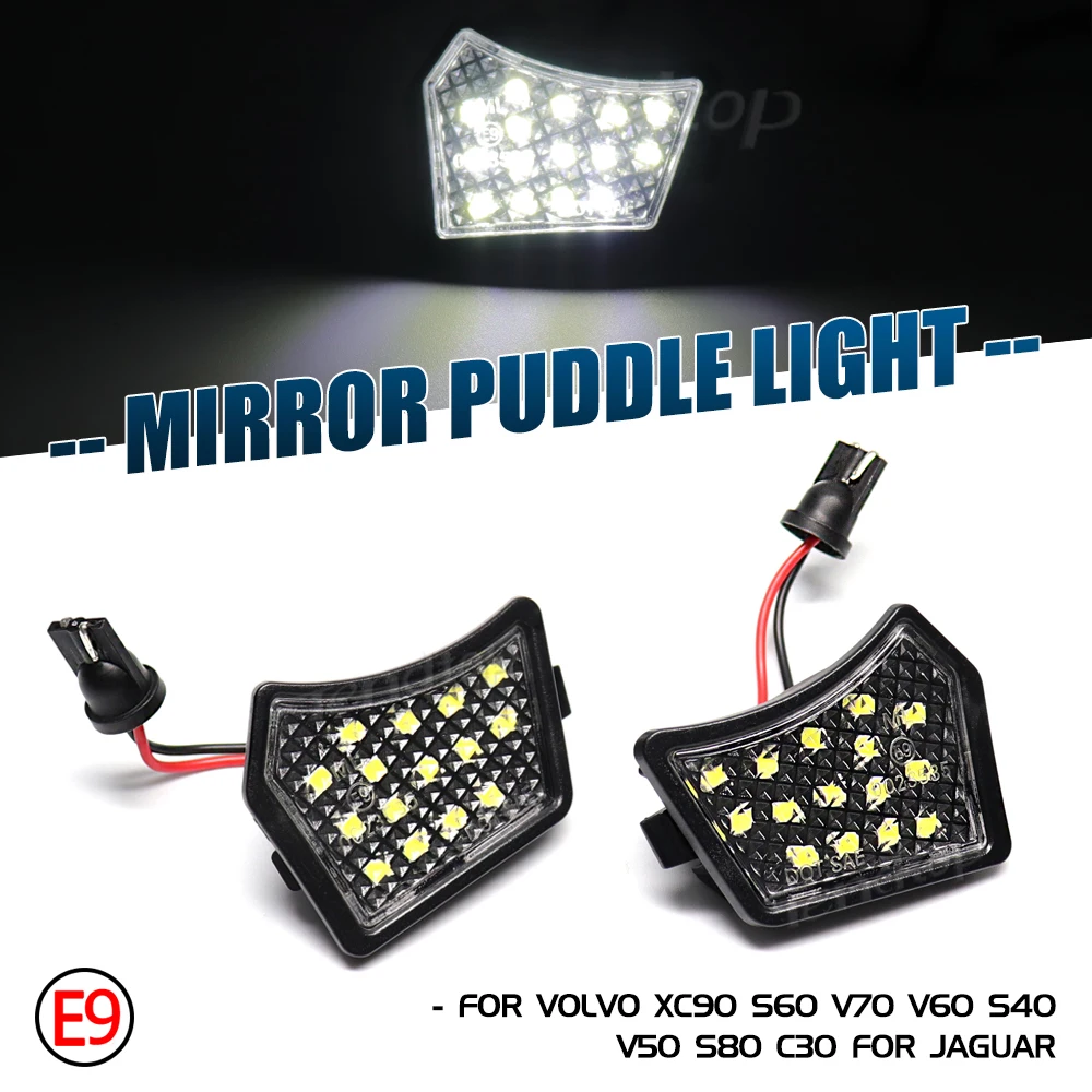 2pcs-LED-Under-Mirror-Puddle-Light-For-Volvo-V40-V50-V60-V70-C30-C70 ...