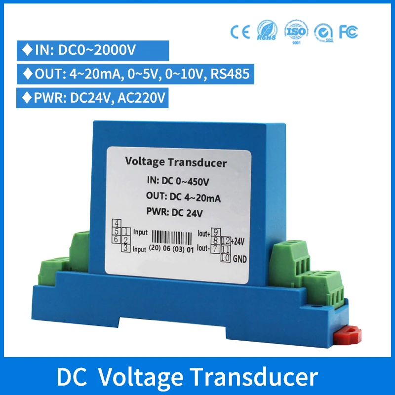 75mV-1000V-1500V-DC-Voltage-Transducer-Hall-Voltage-Sensor-RS485-DC ...