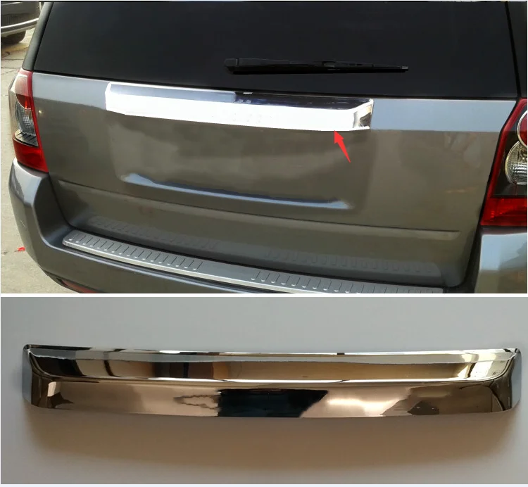 Car trunk trunk trim strip ABS chrome protective cover sticker For Land ...