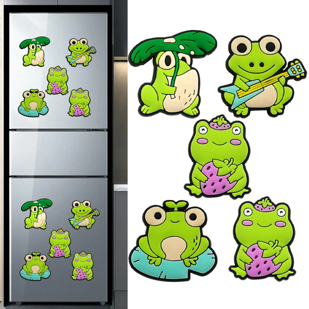 1-5PCS-Frog-Fridge-Magnets-Home-Decoration-Fridge-Stickers-Photo-Wall ...