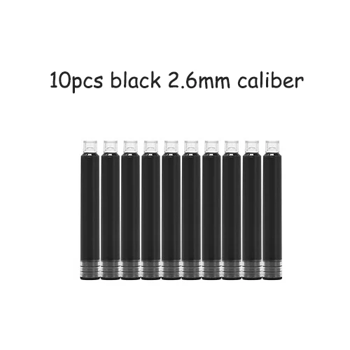 10pcs/pack 2.6mm Caliber Ink Cartridges for Fountain Pens Black/Dark ...