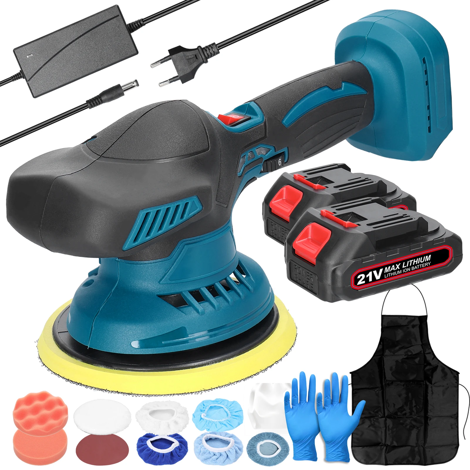 5000RPM-Cordless-Mini-Polisher-6Gears-Car-Polishing-Machine-21V ...