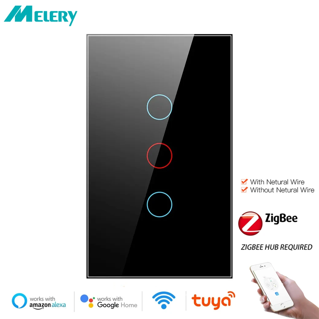 Tuya WiFi/Zigbee Smart Light Switch Shawader Neutral Wire Required/Not ...