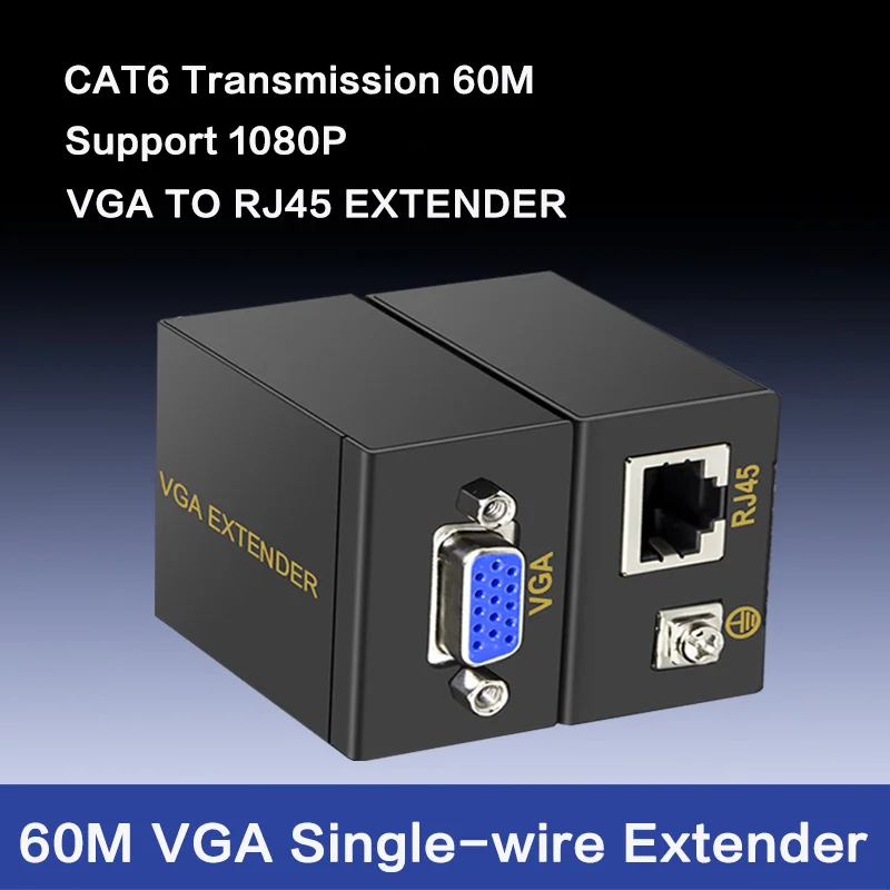 60M-VGA-Extender-1080P-VGA-to-RJ45-Converter-VGA-TO-LAN-Network-Adapter ...