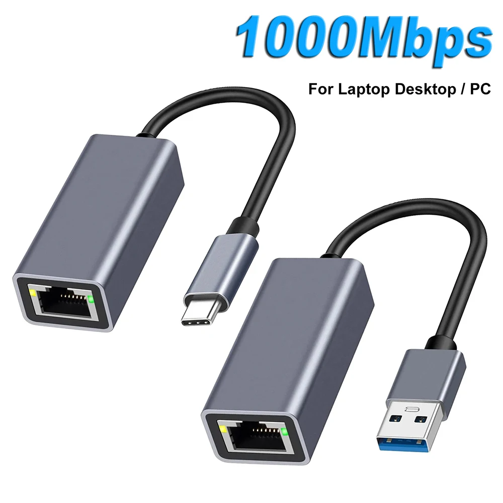 USB-Type-C-Ethernet-Adapter-1000Mbps-USB-3-0-RJ45-Network-Card-For ...