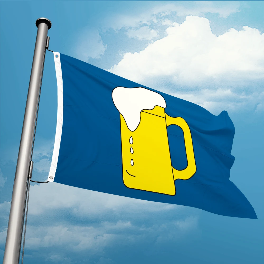 BEER MUG FLAG Outdoor 3ft x 5ft Polyester Material Banner Flying 150 ...