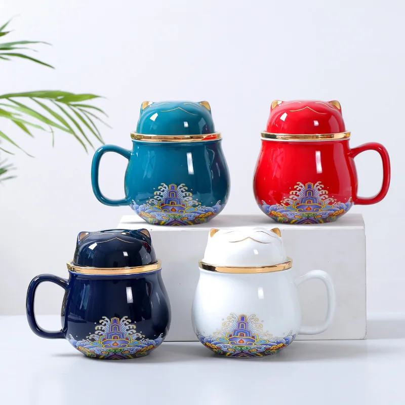 Portable-Tea-Set-With-Case-Lucky-Cat-Teapot-and-Tea-Cup-Set-Tea-Making ...