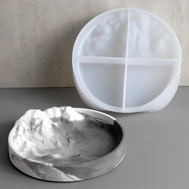 Mountain Shape Tray Silicone Mold Irregular Storage Tray Plaster Mould ...