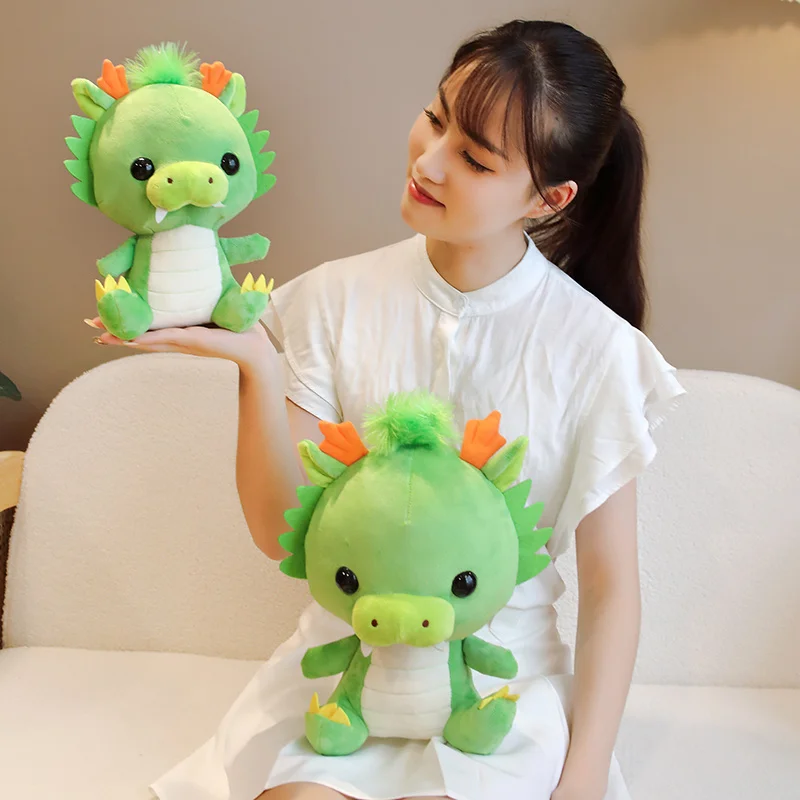 25-32cm-Cartoon-Sitting-Dragon-Plush-Doll-Cute-Green-Baby-Dragon-Plush ...