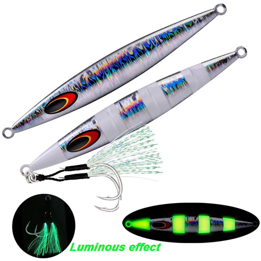 1pcs Quality Metal Luminous Deep-sea Boat Fishing Sardine Slider ...