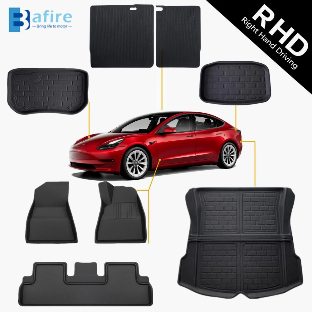RHD-New-3D-Floor-Mats-For-Tesla-Model-3-Model-Y-2023-Custom-Floor-Liner ...