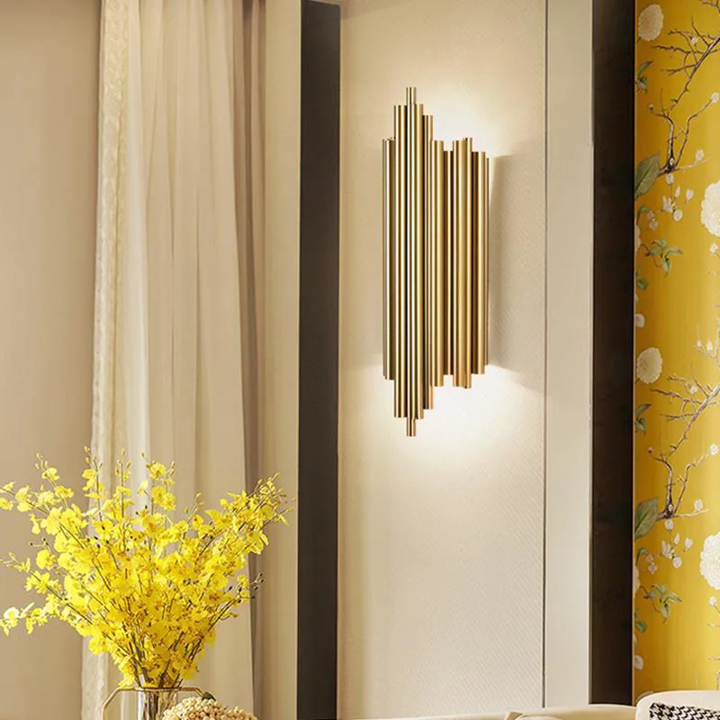 Modern-luxury-tubular-stainless-steel-LED-Decor-Home-Atmosphere-Wall ...