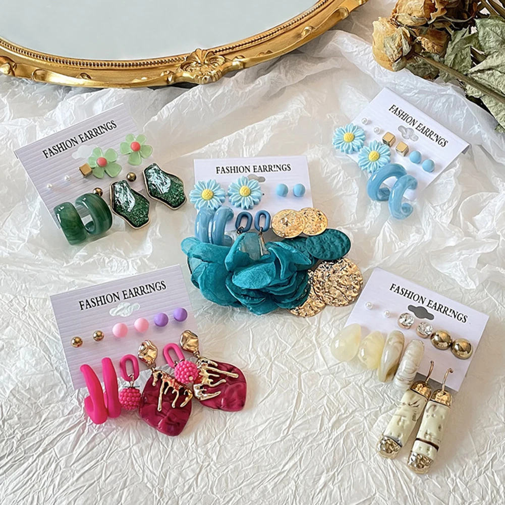 SophiaXuan-New-Acrylic-Candy-Colored-Earing-Trendy-Plant-Flowers ...