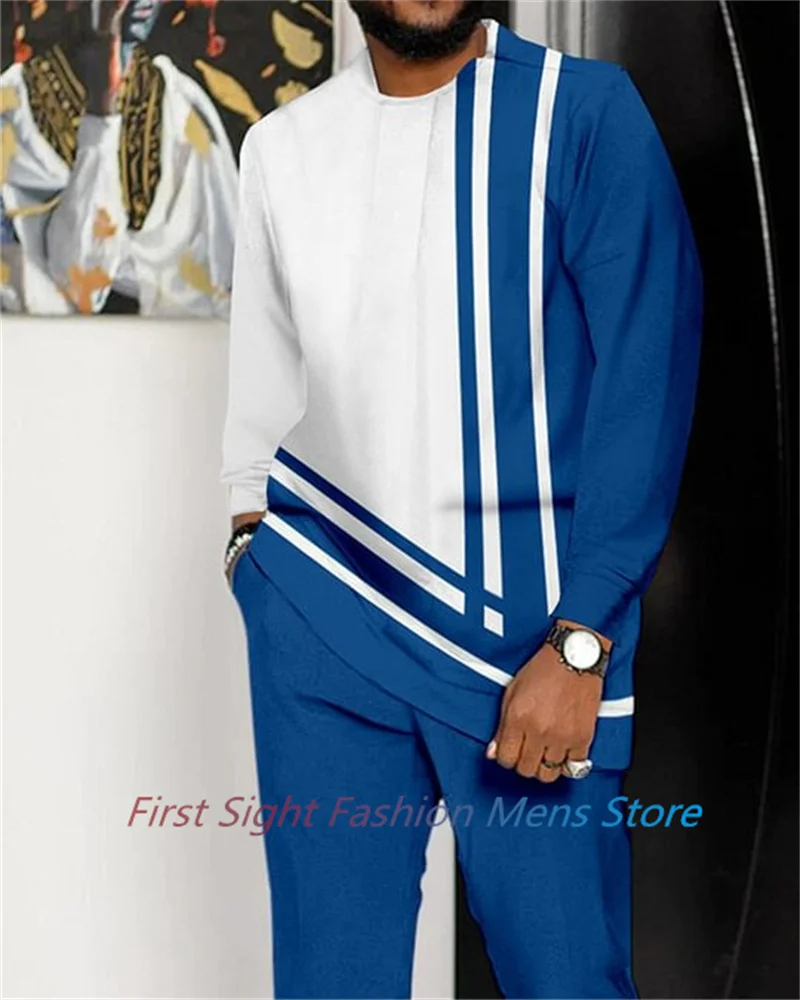 African-Clothing-Set-for-Men-Tracskuit-Set-Casual-Walking-Suit ...