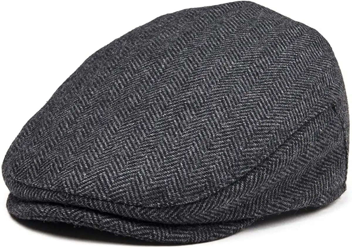 2-5 Years Old Kids Wool Tweed Flat Cap Herringbone Boy Girl Newsboy ...