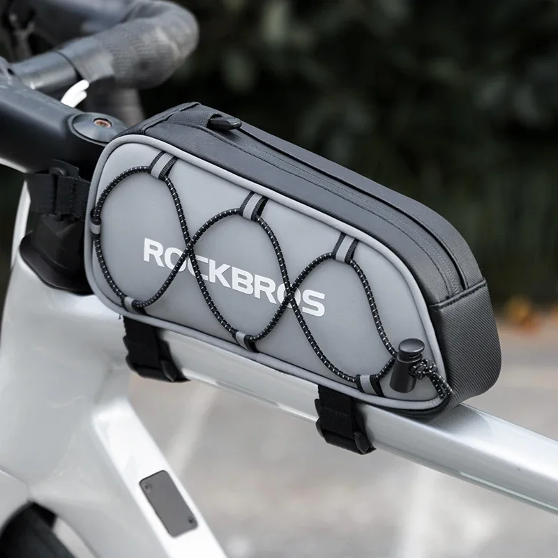 ROCKBROS Bicycle Bag 0.9L Capacity Road Top Tube Bike Bag Beam Pack ...
