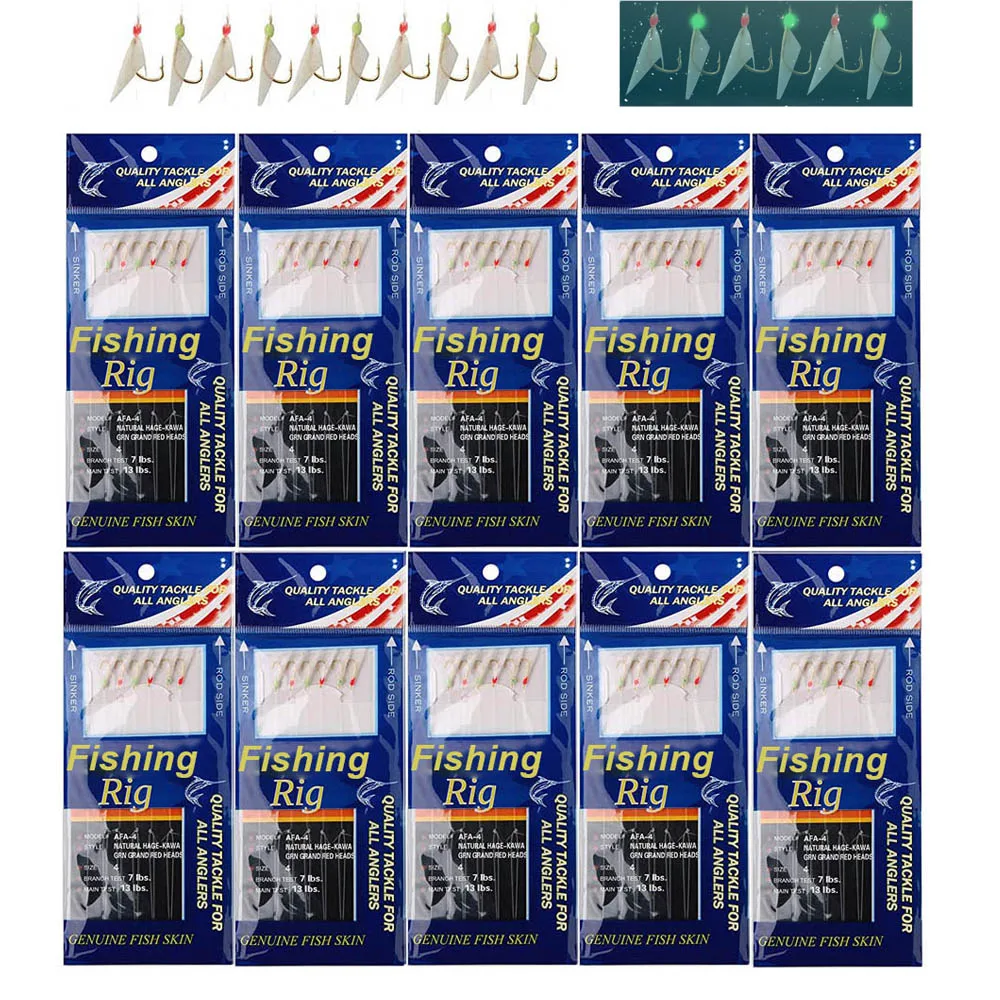 100-200Packs-Saltwater-Fishing-lure-live-bait-rigs-Luminous-Beads ...