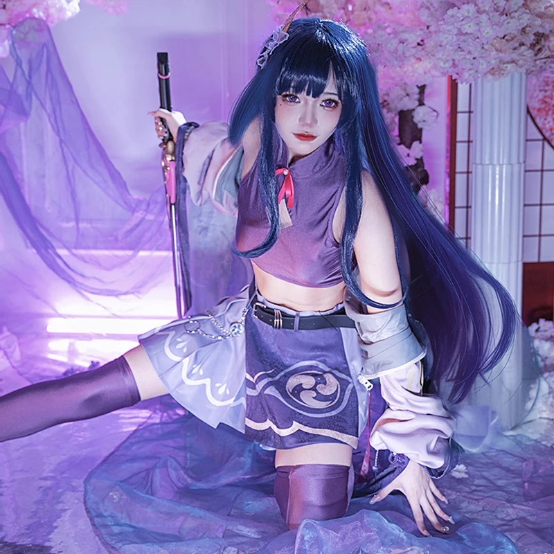 Game-Genshin-Impact-Raiden-Shogun-Yae-Miko-Cosplay-Costume-Women-Sexy-Jacket-Tops-Skirt-Uniform ...