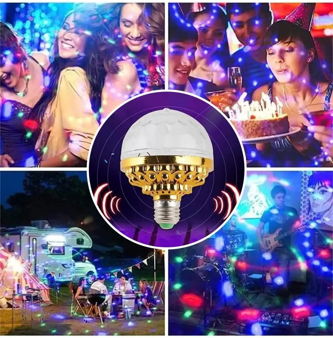 Kaleidoscope Light Bulb RGB LED Stage Disco Light Rotating DJ Ball ...