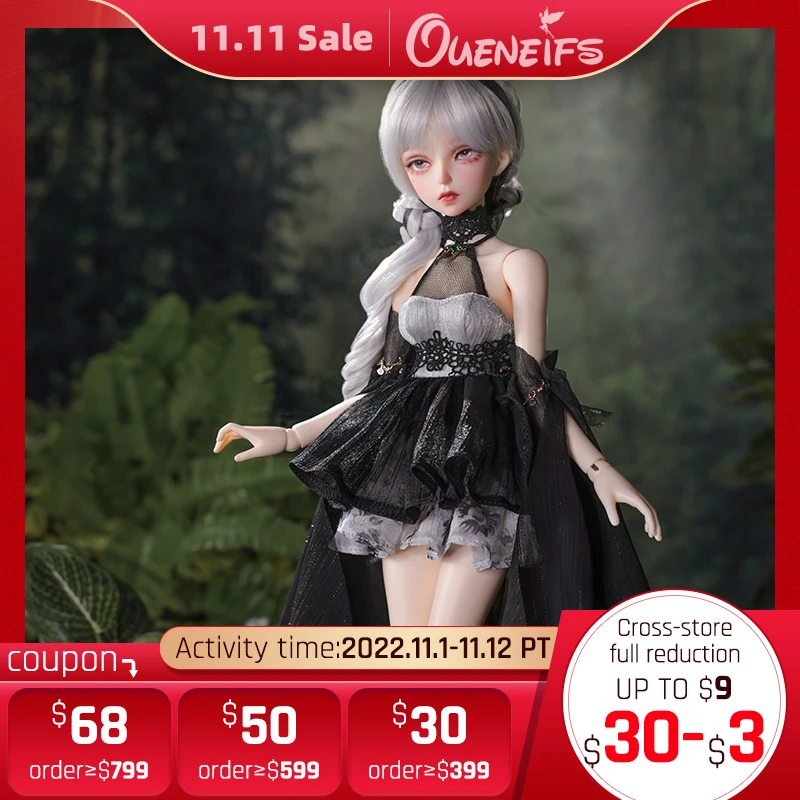 Minifee Ingrid Doll Bjd 1/4 With New Release Active Line Girl Body Black And Gray Stitching Tube ...