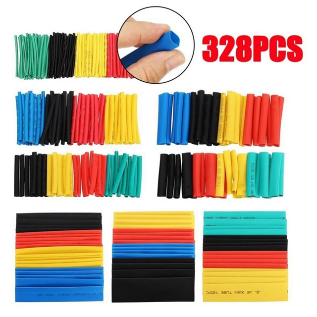 328pcs Heat Shrink Tube 2:1 Shrinkable Wire Shrinking Wrap Tubing Wire Connect Cover Protection ...