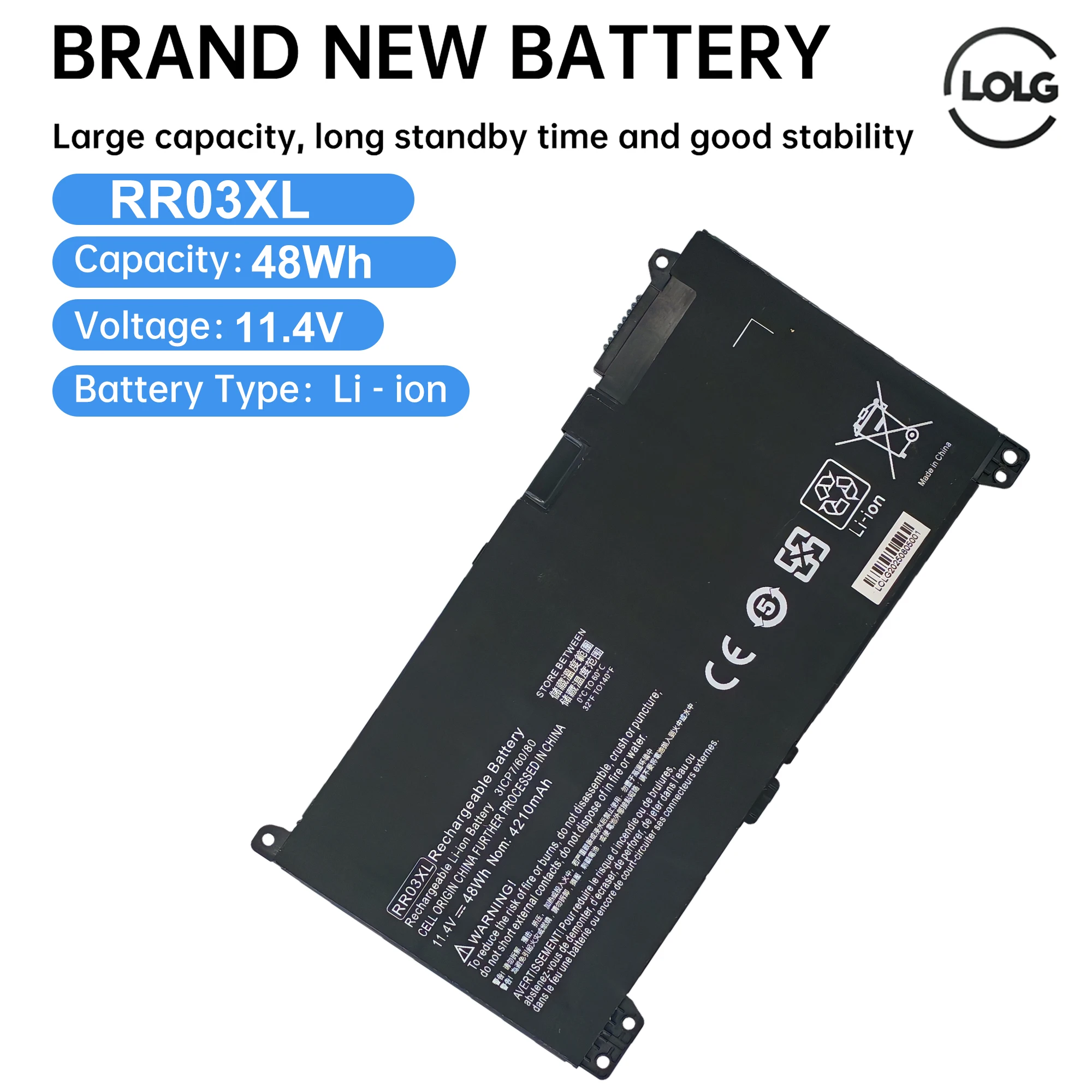 RR03XL Laptop Battery For HP ProBook 430 440 450 455 470 G4 G5 HSTNN ...