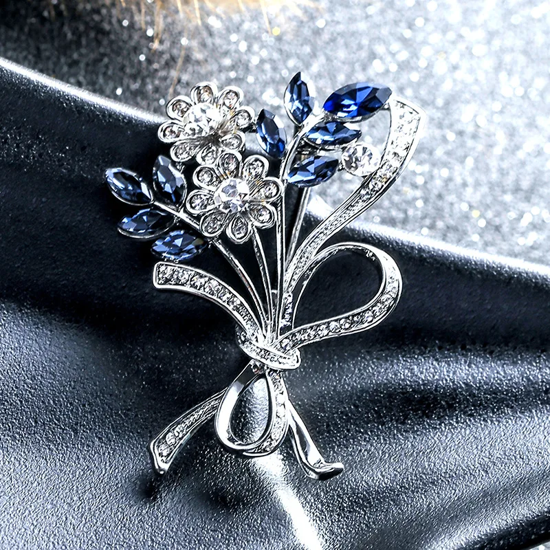 Xingyunday-Elegant-Quality-Rose-Blue-Crystal-Pins-Date-Wedding-Annual ...