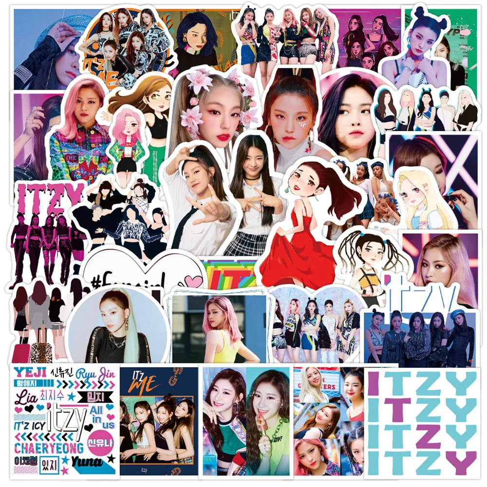 10/30/50pcs Kpop Girl Group ITZY Stickers Laptop Guitar Motorcycle ...