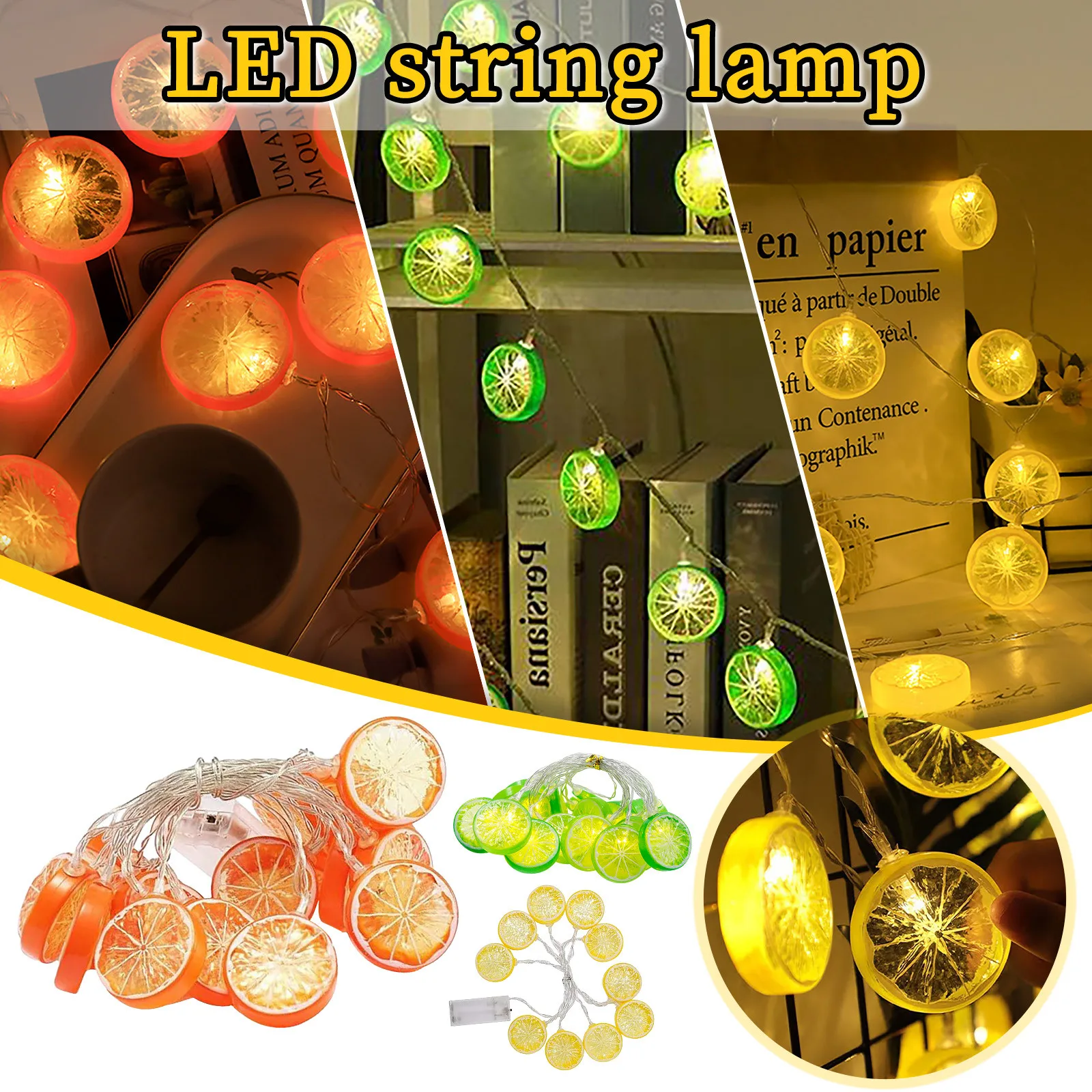 Garland Lights Led Fruits | Led Lemons String Lights | Lemon Battery ...