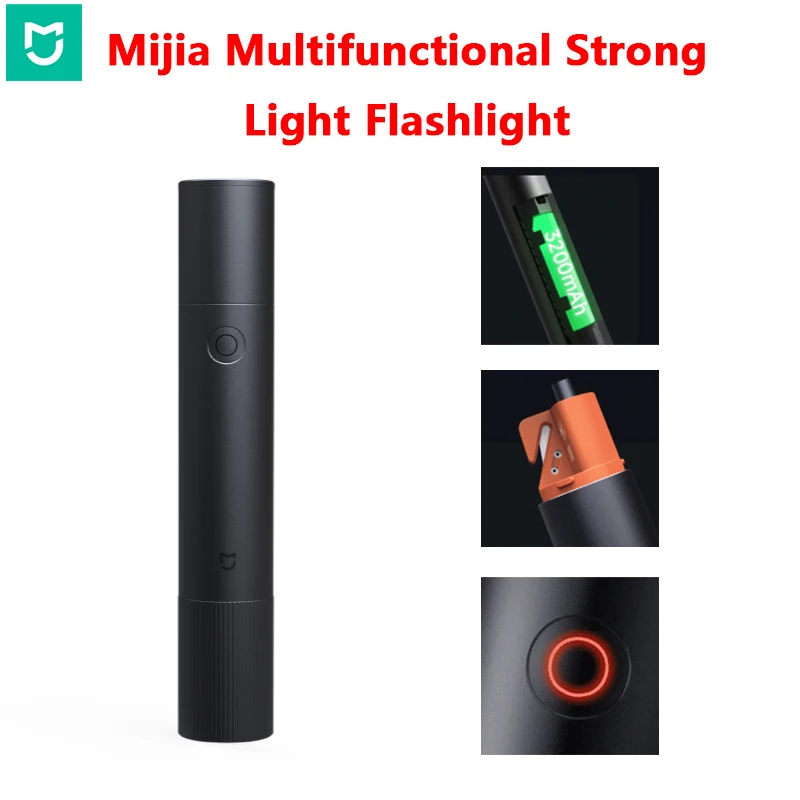 Mijia-Multifunctional-Strong-Light-Flashlight-Type-C-10W-Portable-Power ...