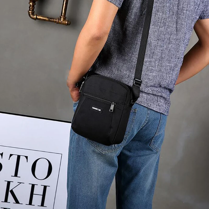 Men's Messenger Bag Crossbody Shoulder Bags Travel Bag Man Purse Small ...