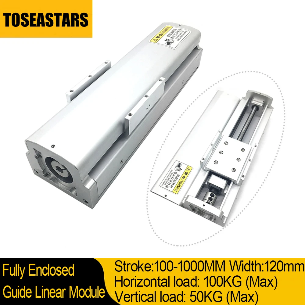 Heavy-Load-Fully-Enclosed-Linear-Guide-Rail-120mm-Wide-Dust-Cover ...