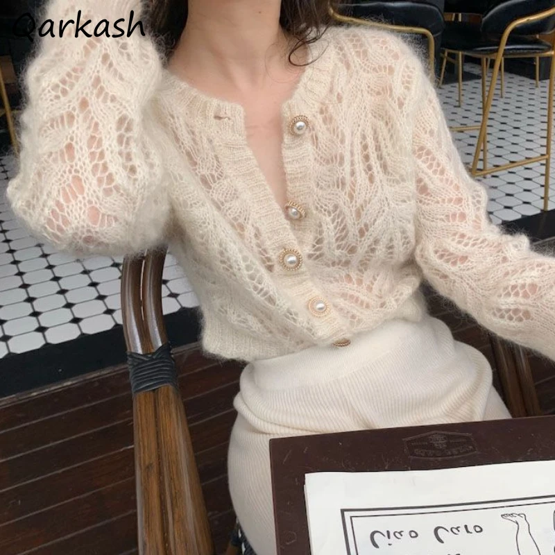 Fluffy-Cardigan-Women-Summer-Thin-Sunproof-Knitted-Tops-New-Solid ...
