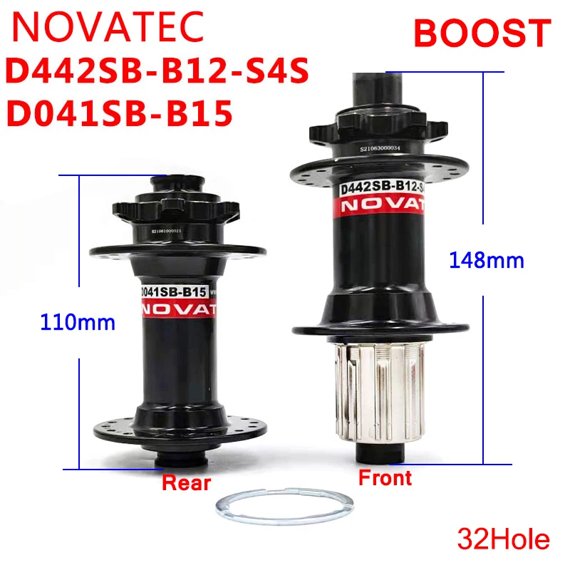 Novatec-Boost-Hub-D041SB-D442SB-Mtb-Hub-Fiets-As-Front-15X11-0Mm ...